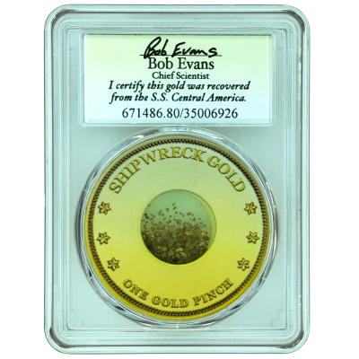 Shipwreck S.S. Central America Pinch of Gold PCGS Certified Bob Evans ...
